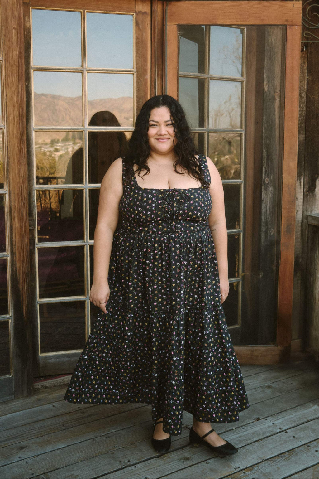 The Adele Dress Extended Night Garden Christy Dawn