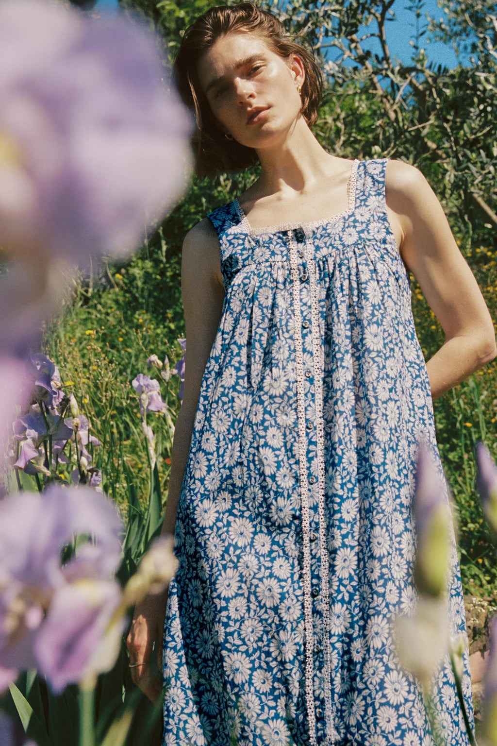 The Louise Dress | Aster Fields Lapis – Christy Dawn