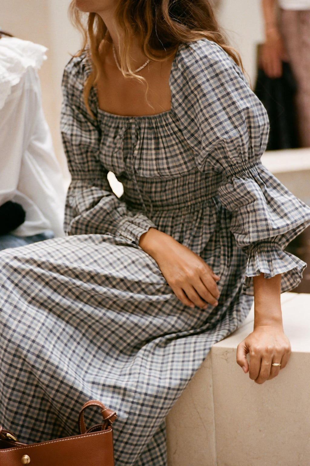 The Adelia Dress | Slate Gingham – Christy Dawn