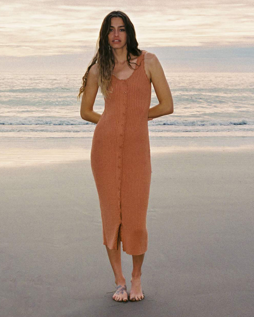 The Drew Dress | Toasted Nut Boucle – Christy Dawn