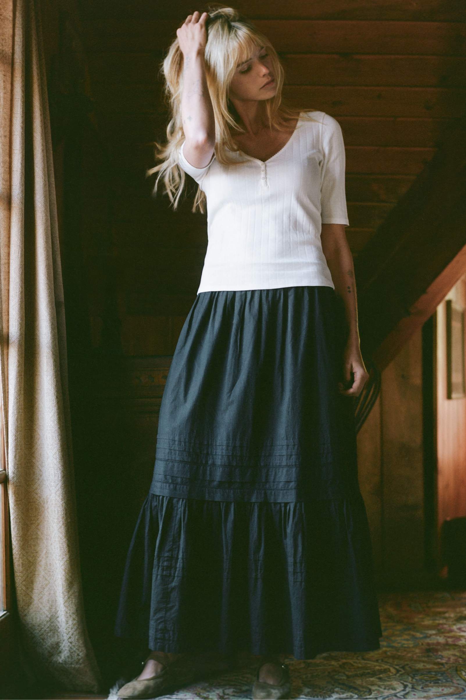 The Wren Tee | Ivory Regenerative Pointelle – Christy Dawn