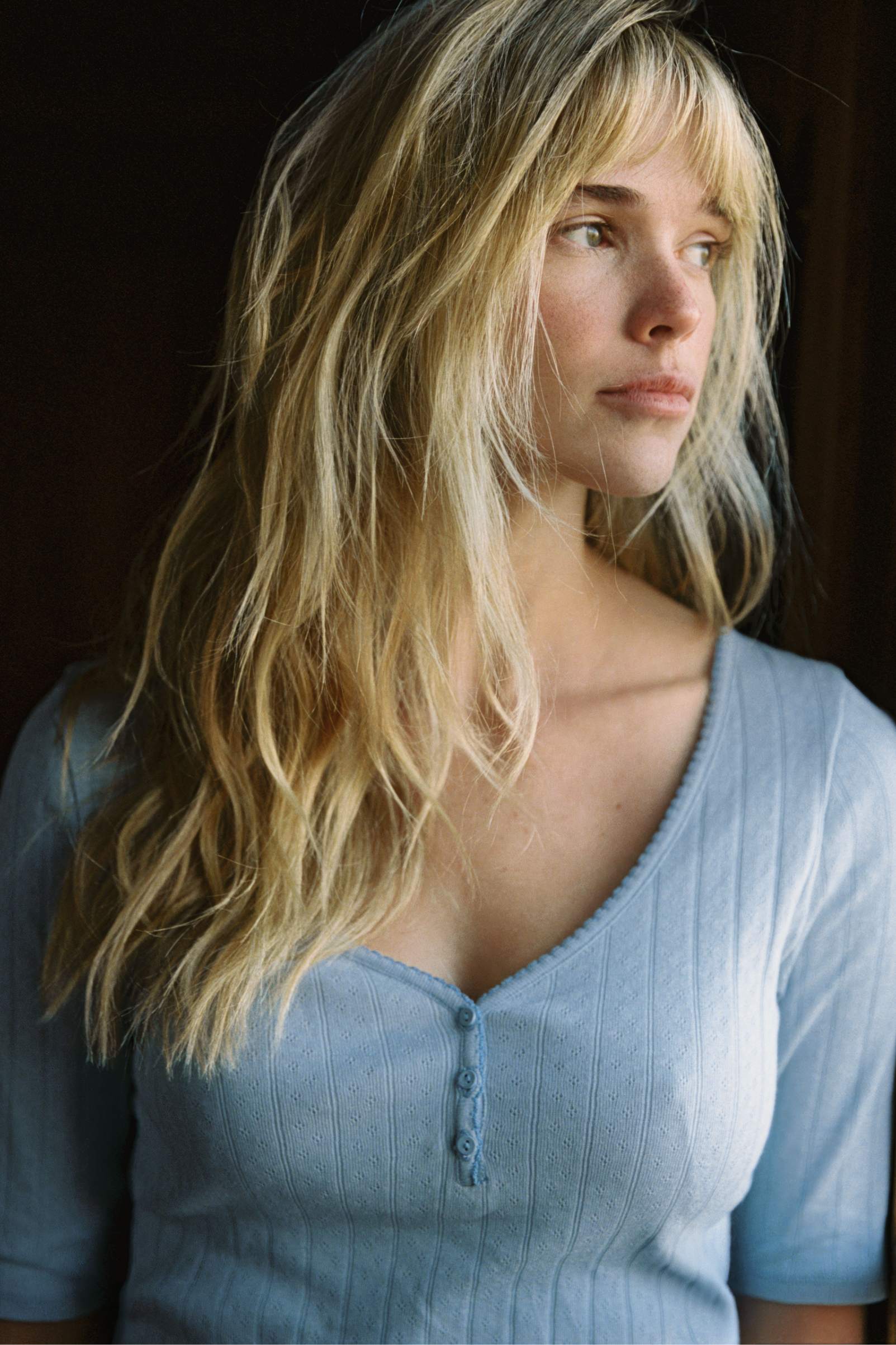 The Wren Tee | Celeste Regenerative Pointelle – Christy Dawn